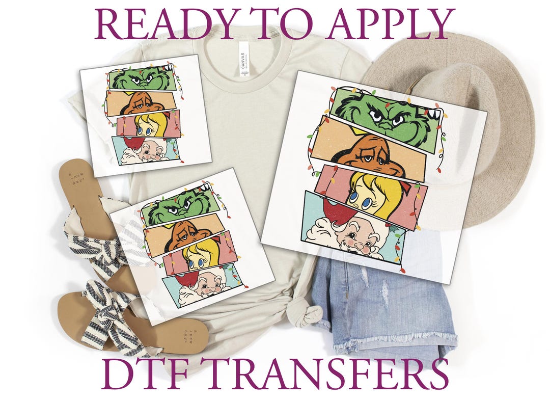 Grinch Santa DTF Decal Transfer - Ready to Press - Transfers for Shirts ...