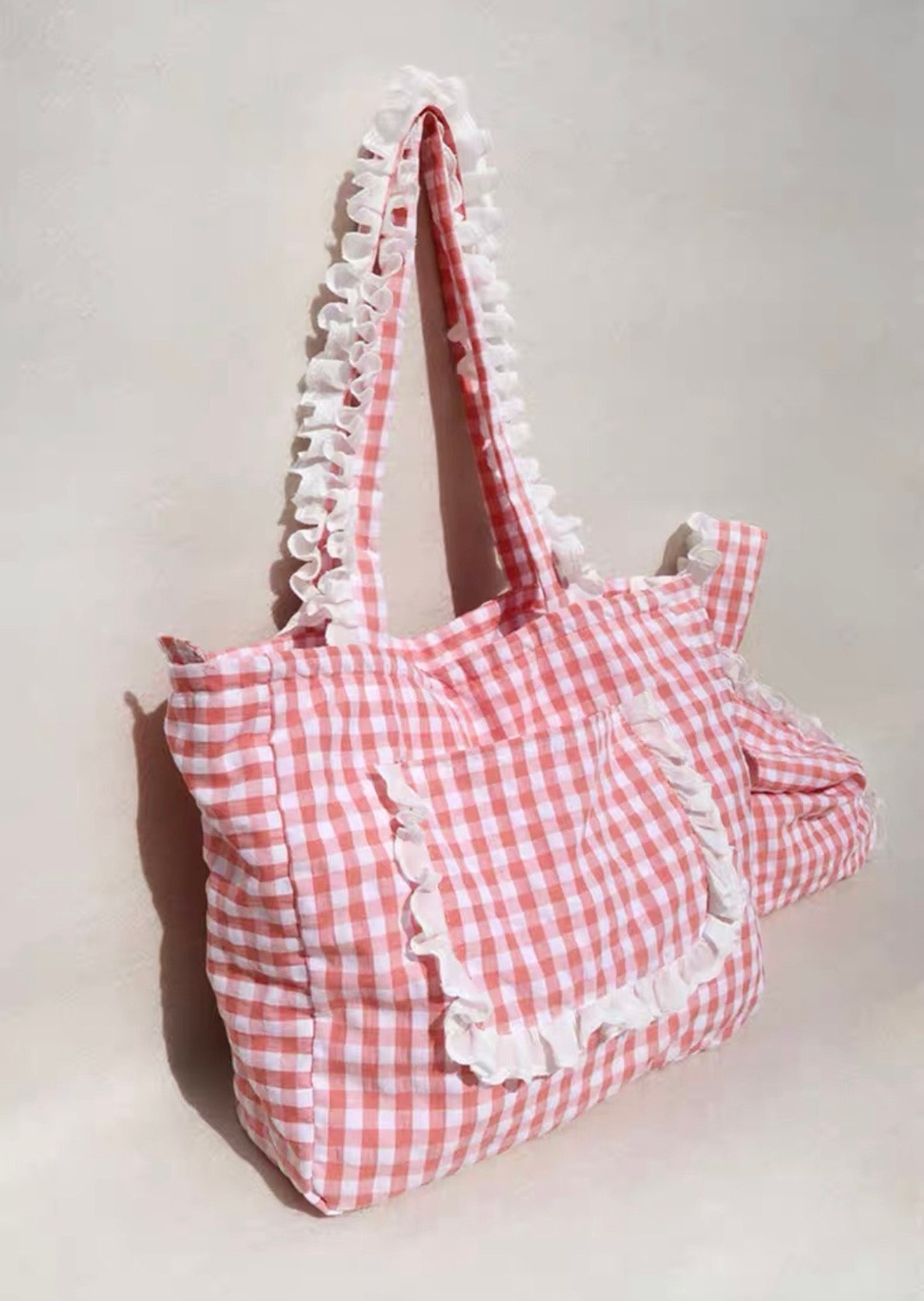 Gingham Shoulder Bag With Bow & Ribbon Decor Bow Bag - Etsy
