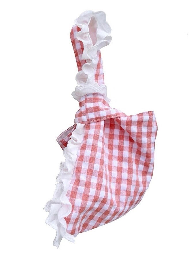 Gingham Shoulder Bag With Bow & Ribbon Decor Bow Bag - Etsy