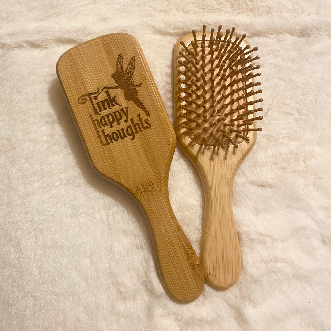 Disney Bamboo tinker Bell Hairbrush - Etsy