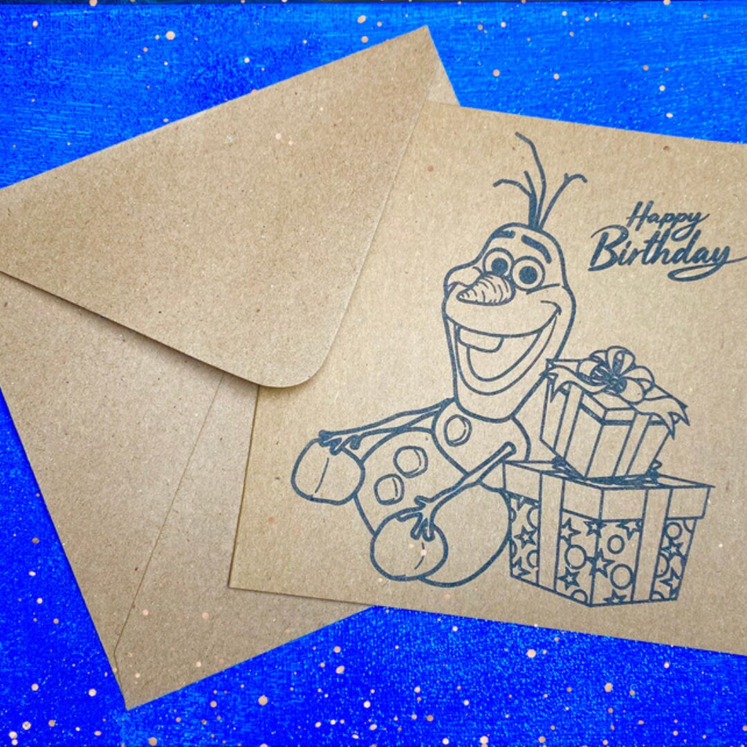 KRAFT Greeting Card Frozen OLAF Disney Greeting Card Birthday Card ...