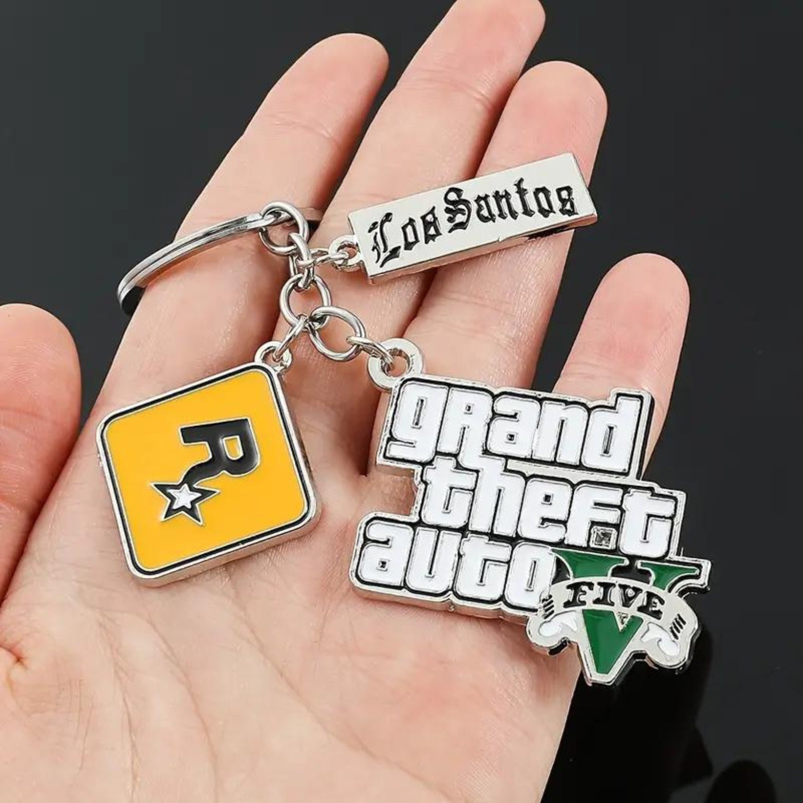 Grand Theft Auto 5 GTA 5 Keychain With Logos for Video Game Fans - Etsy