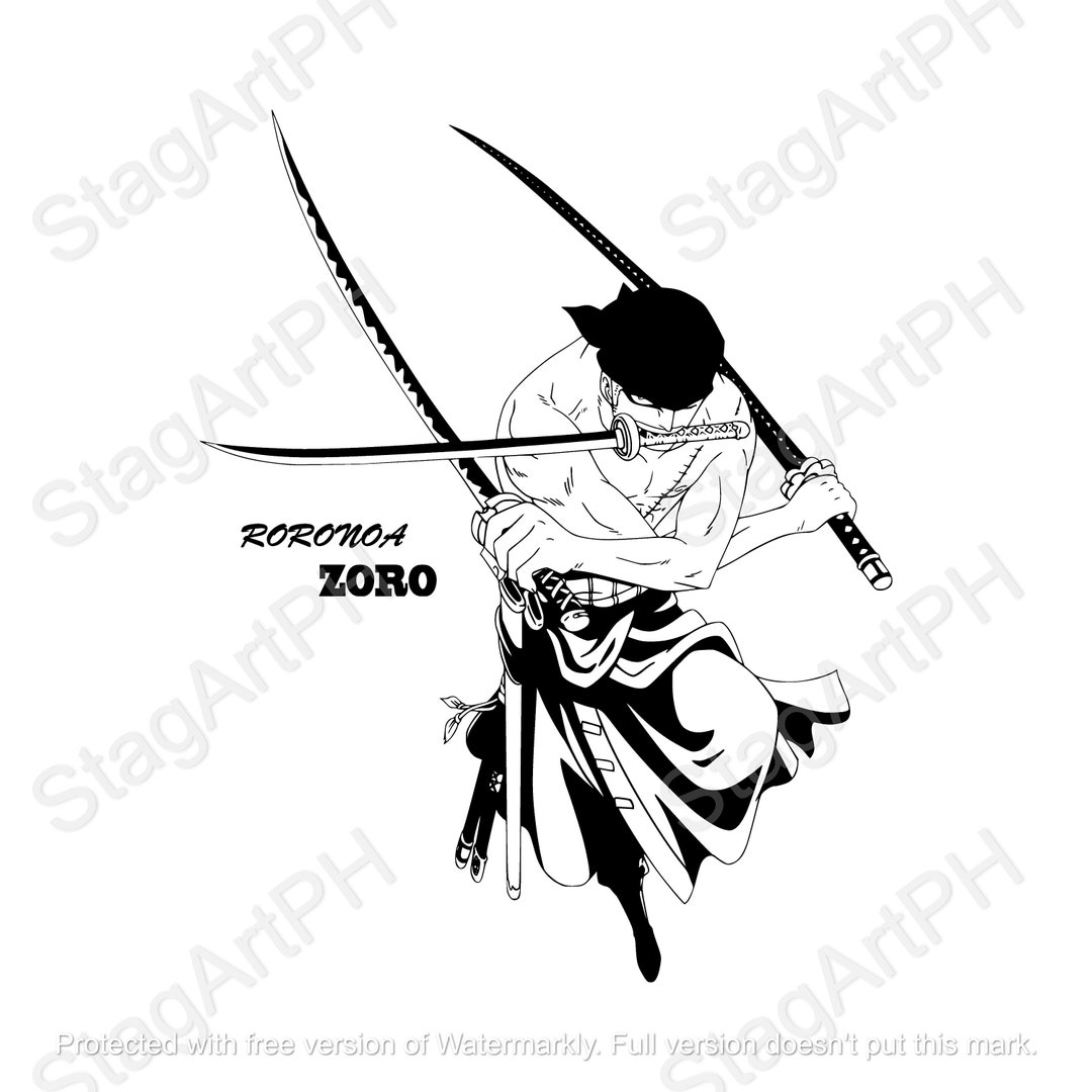 Zoro SVG PNG DXF Download - Etsy Canada