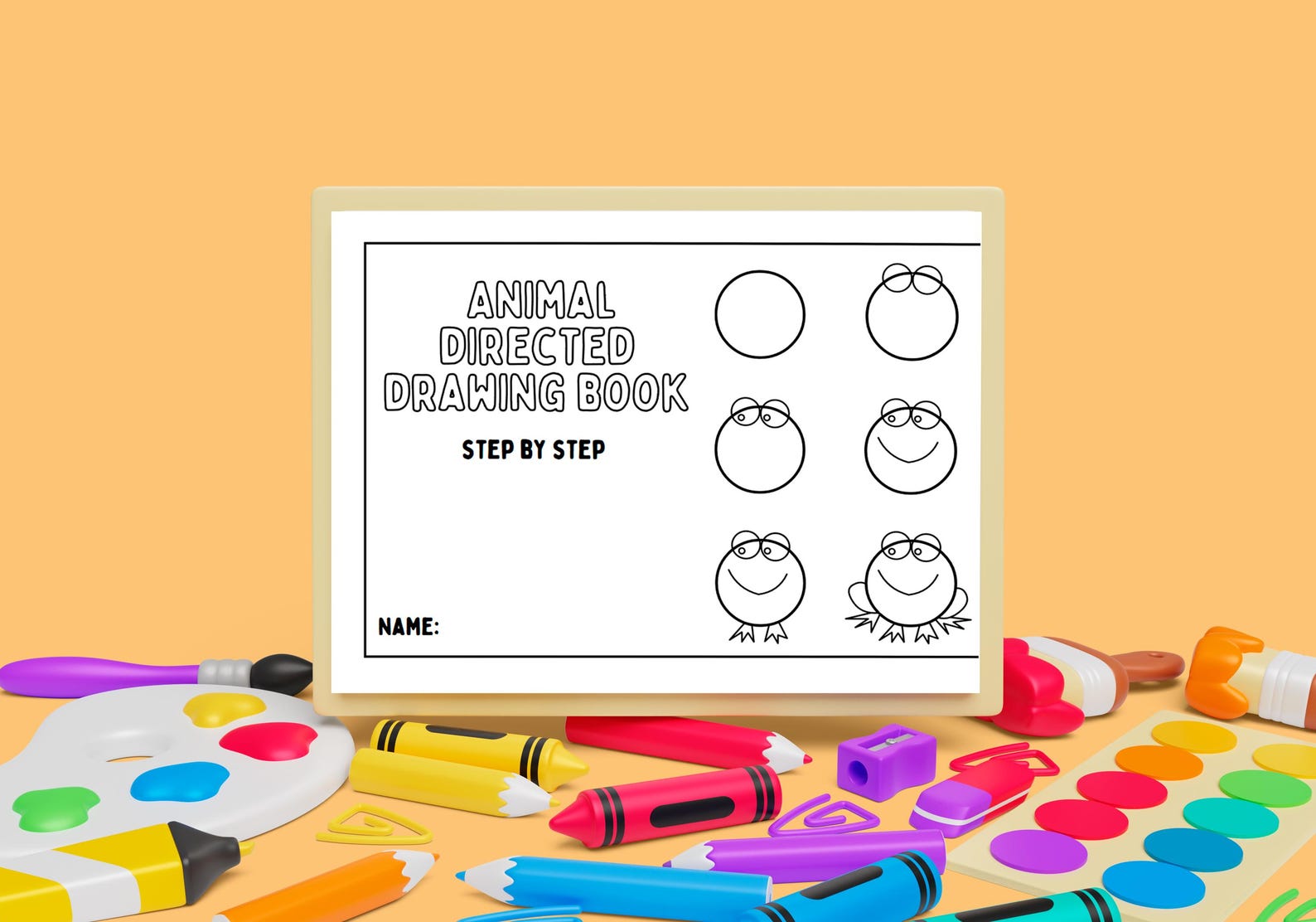 Animal Drawing Worksheet: Homeschool Art, Preschool Learning (printable ...