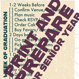 Print and Prepare for College: A High School Seniors Checklist - Etsy
