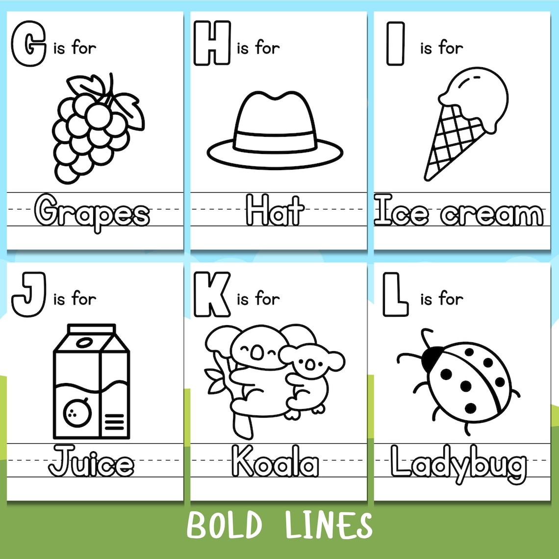 Baby's First Alphabet Coloring Pages – ABC Coloring Pages, Preschool ...