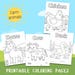 Farm Animal Coloring Pages for Kids – Toddler Coloring Sheets, Farm ...