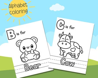 Baby's First Alphabet Coloring Pages – ABC Coloring Pages, Preschool ...