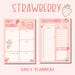 Printable Strawberry Cottagecore Planner Set | Cute Strawberry ...