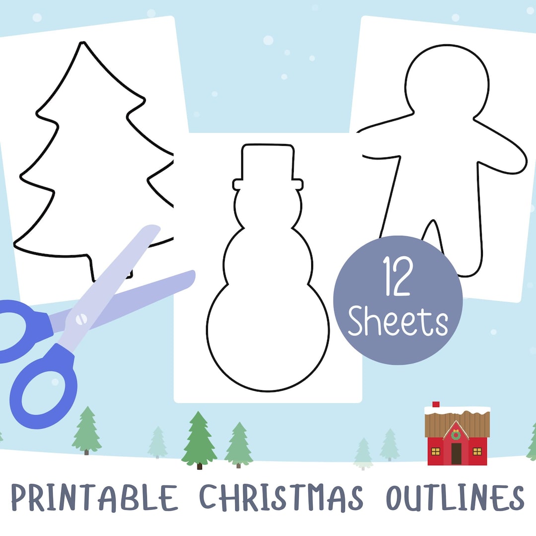 Christmas Cut and Decorate Printables for Kids, Easy Craft Activity ...