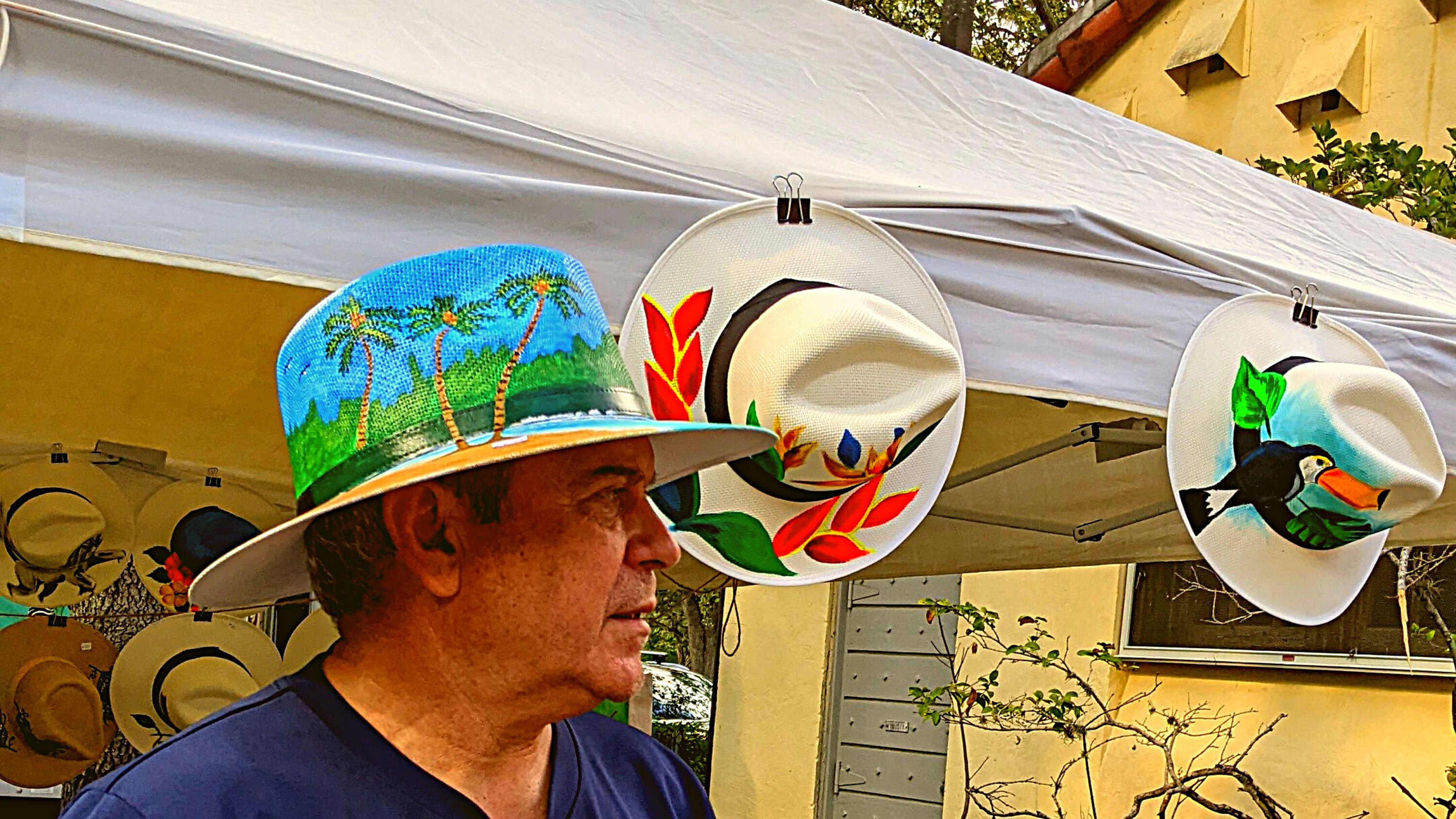Hats, Hats Painted by Hand, Colombian Hats, Mexican Hats, Hand Painted ...