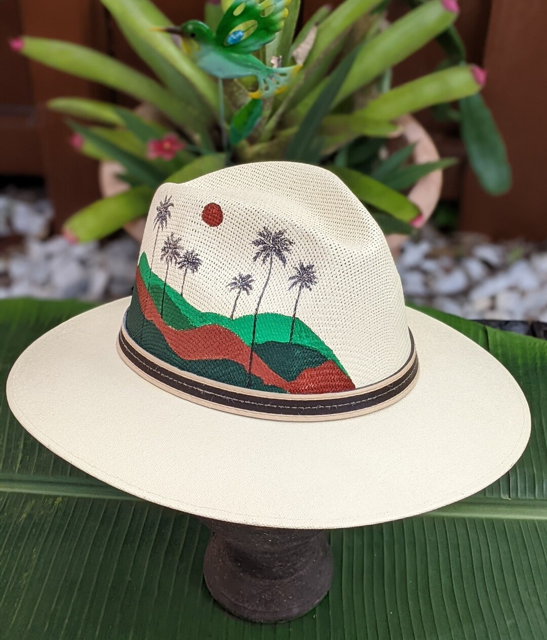 Landscape Hats Hats Painted by Hand Colombian Mexican Hats - Etsy