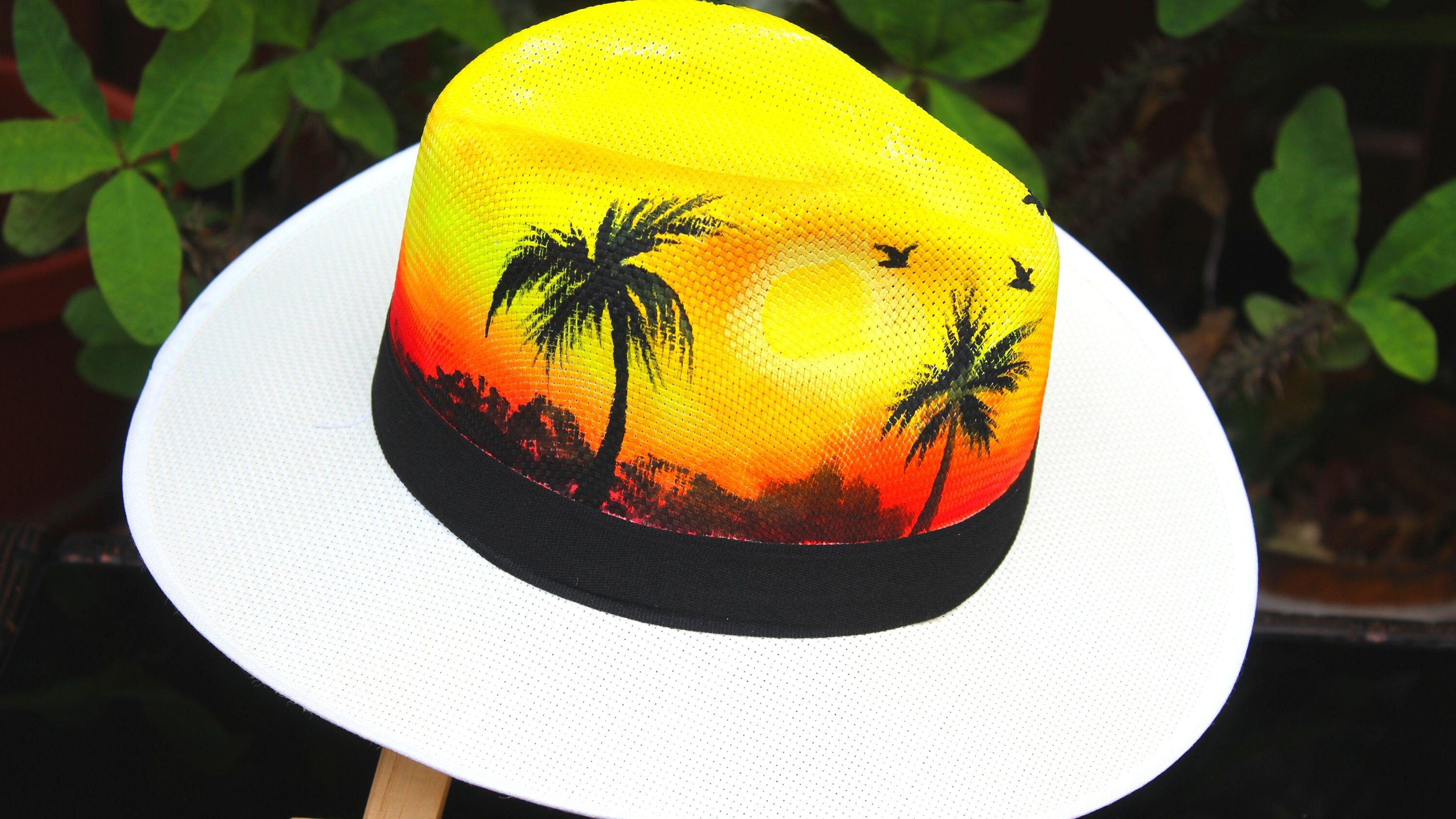 Hats, Hats Painted by Hand, Colombian Hats, Mexican Hats, Hand Painted ...