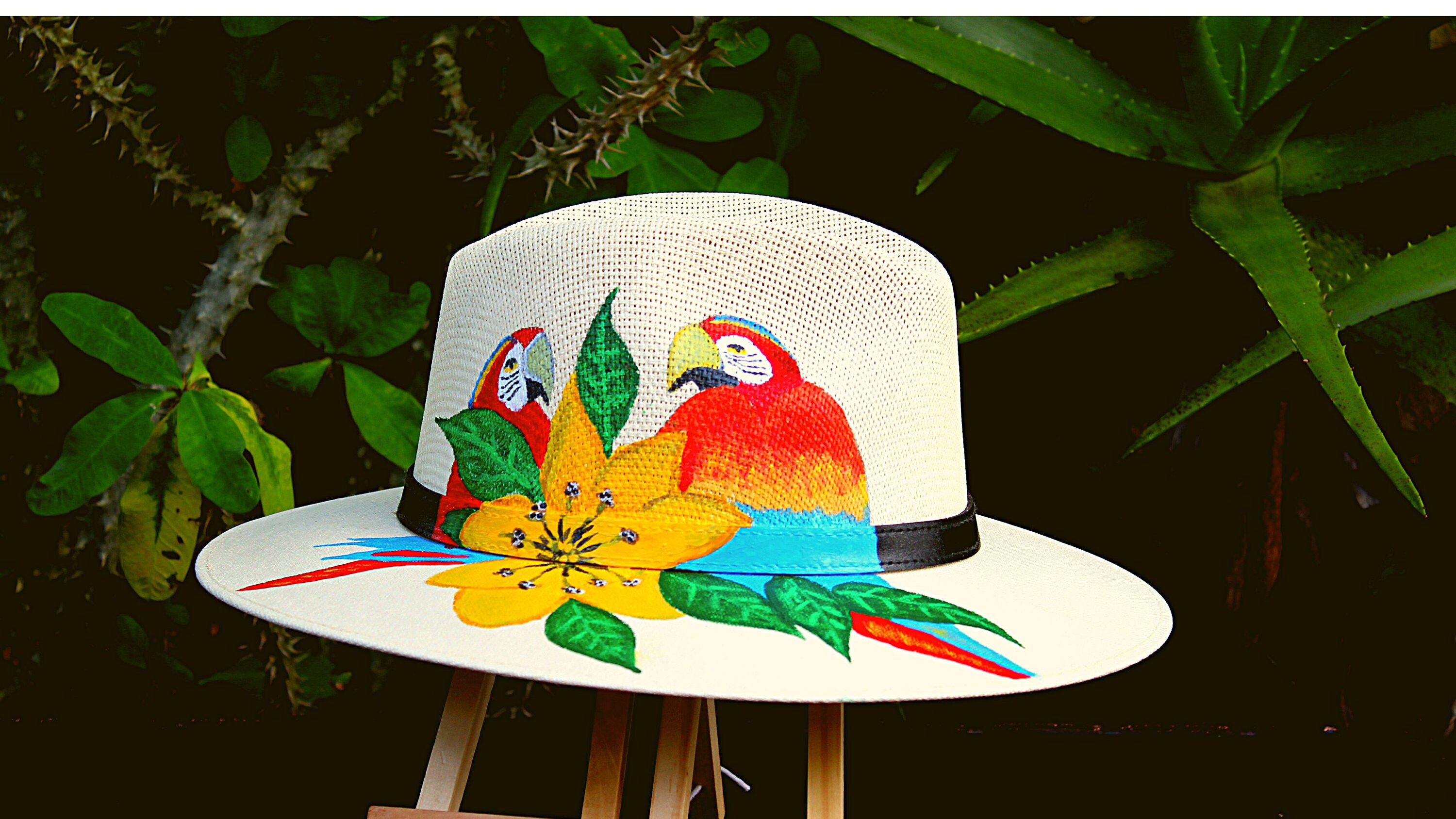 Hand Painted, Peacock Hat, Fedora, Straw Hat, Painted Hat by Hand, Art ...