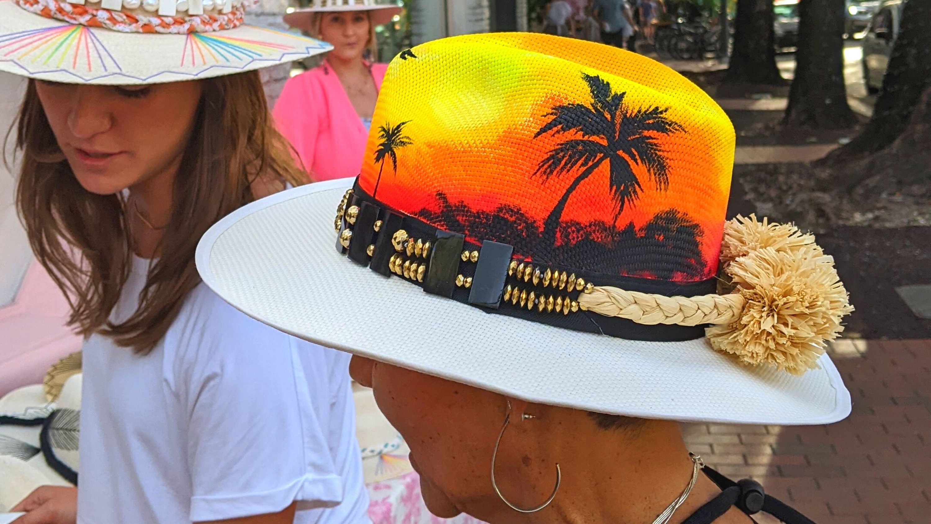 Hats, Hats Painted by Hand, Colombian Hats, Mexican Hats, Hand Painted ...