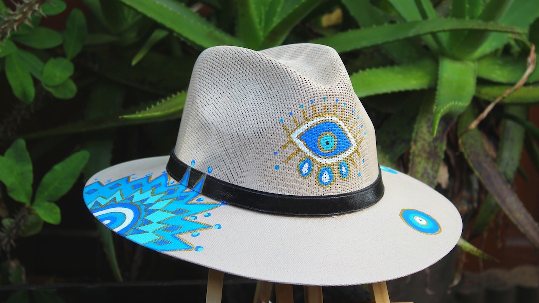 Hats, Mandala Hats Painted by Hand, Colombian Hats, Mexican Hats, Hand ...