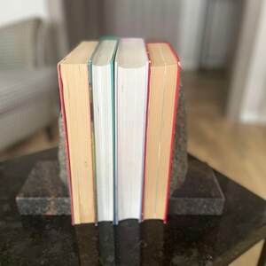 Handcrafted Stone Book Holder, Rustic Stone Book Stand, Natural Granite ...