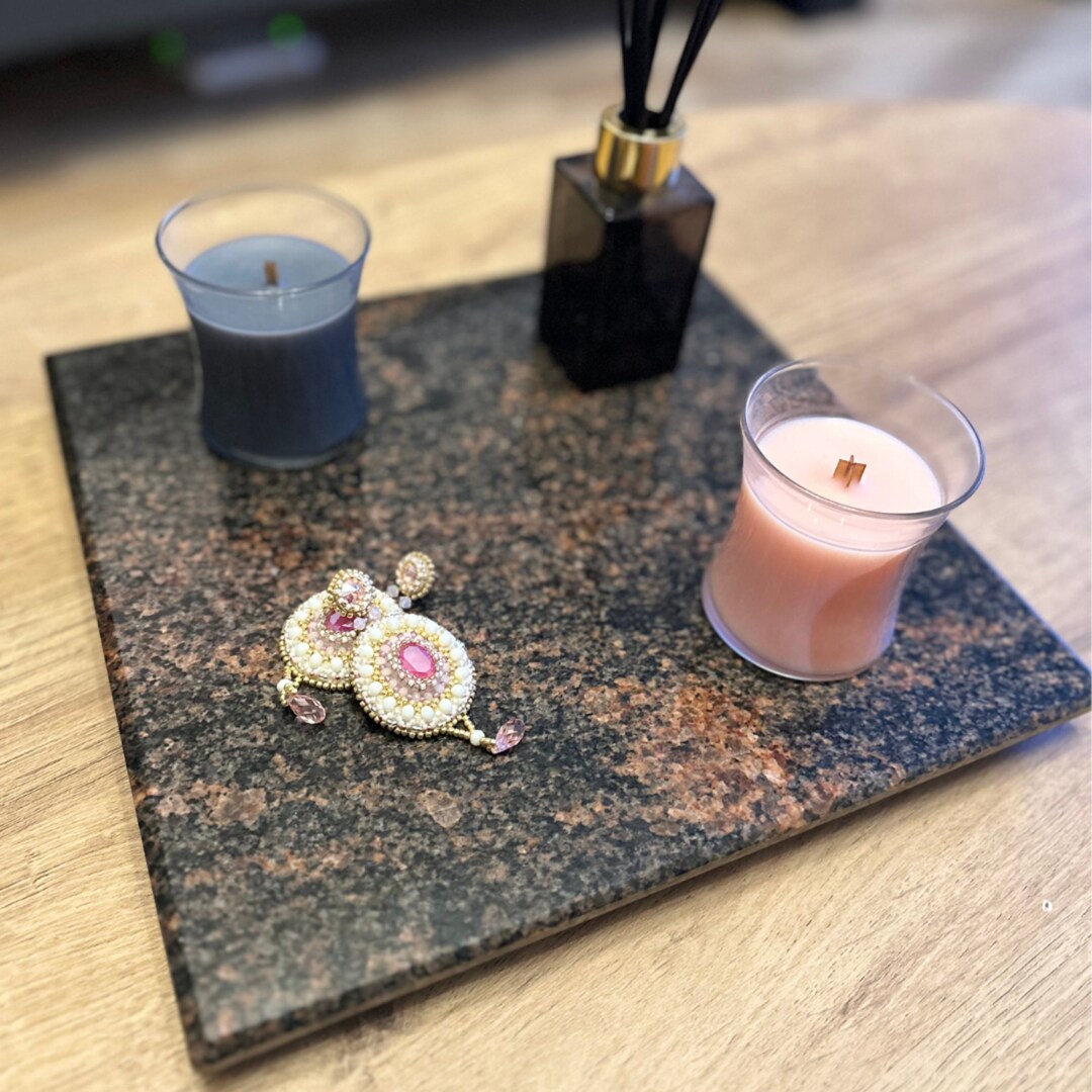 Versatile Granite Platter: Perfect as Jewelry Tray, Candle Holder ...