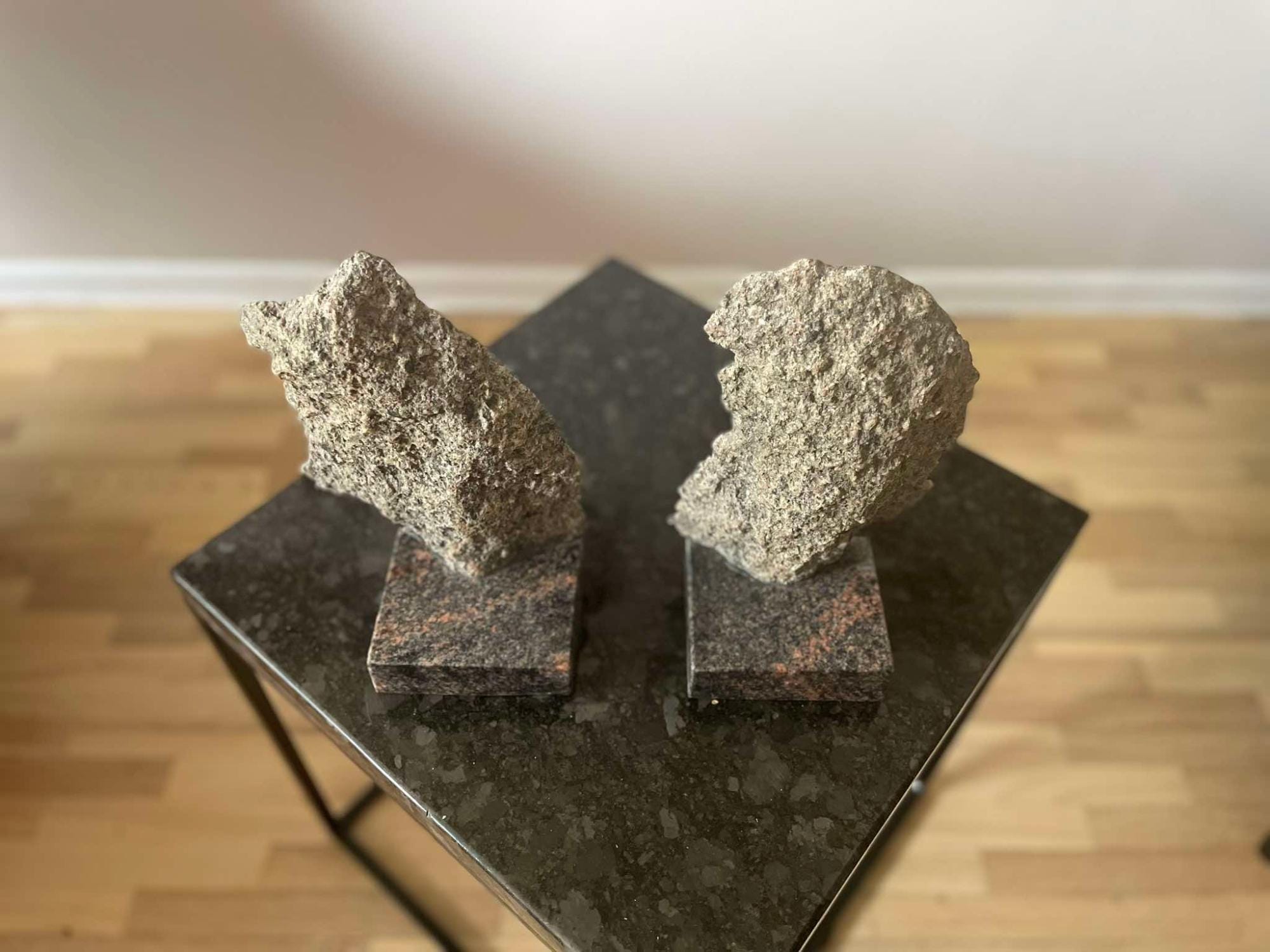 Handcrafted Stone Book Holder, Rustic Stone Book Stand, Natural Granite ...