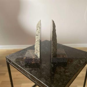 Handcrafted Stone Book Holder, Rustic Stone Book Stand, Natural Granite ...