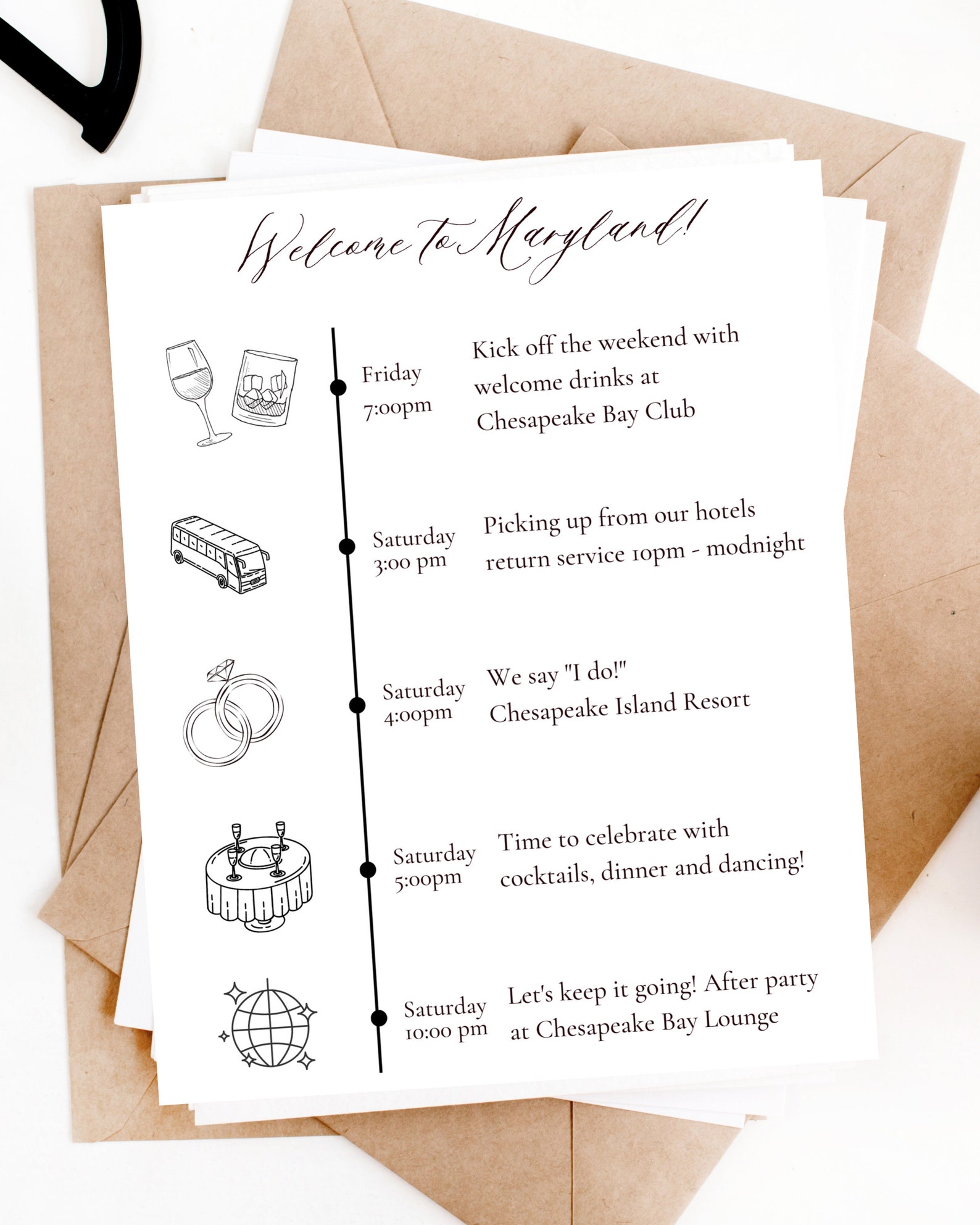 Printable Welcome Bag Inserts Welcome Bag Template Wedding Weekend ...