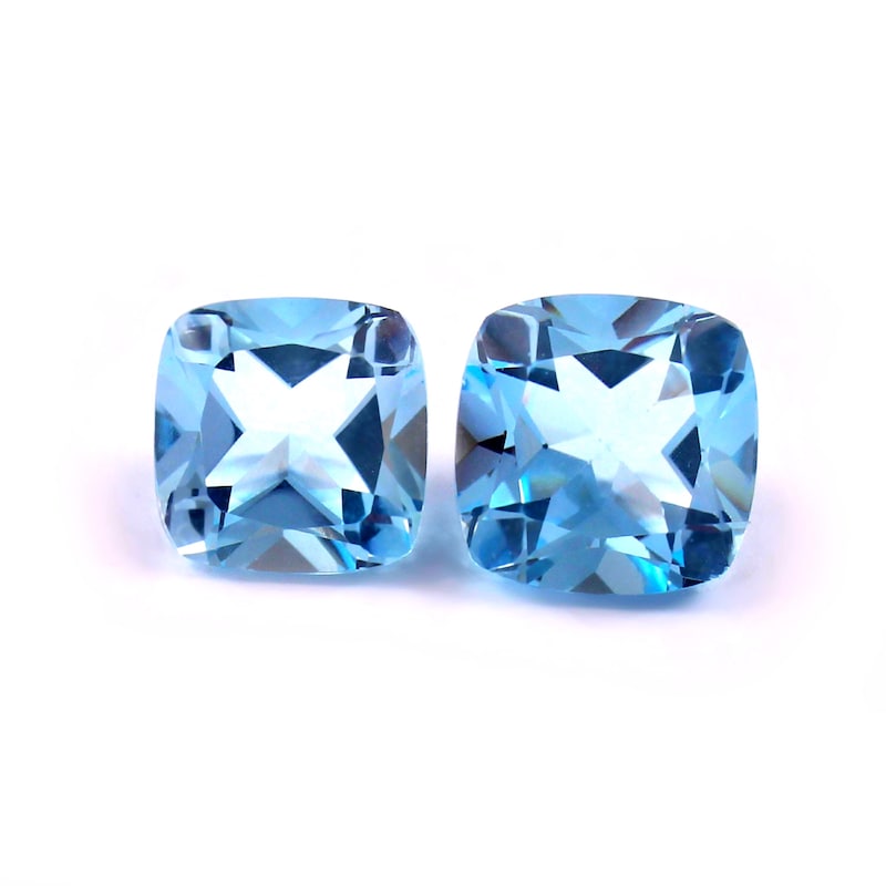 Blue Cushion Cut Stone - Etsy