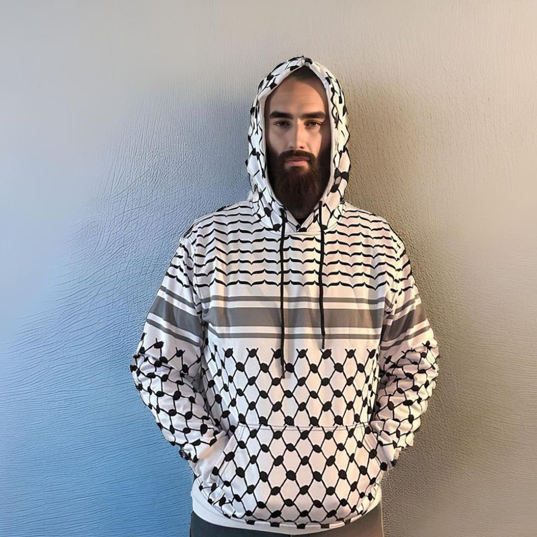 Adult Palestinian Kufiya Pattern Pullover Hoodie - Etsy Canada