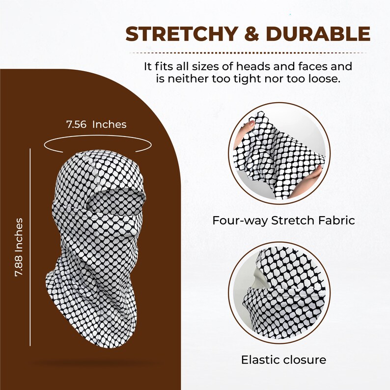 Palestinian Kufiya Style Ski Mask Face Mask Balaclava Keffiyeh - Etsy