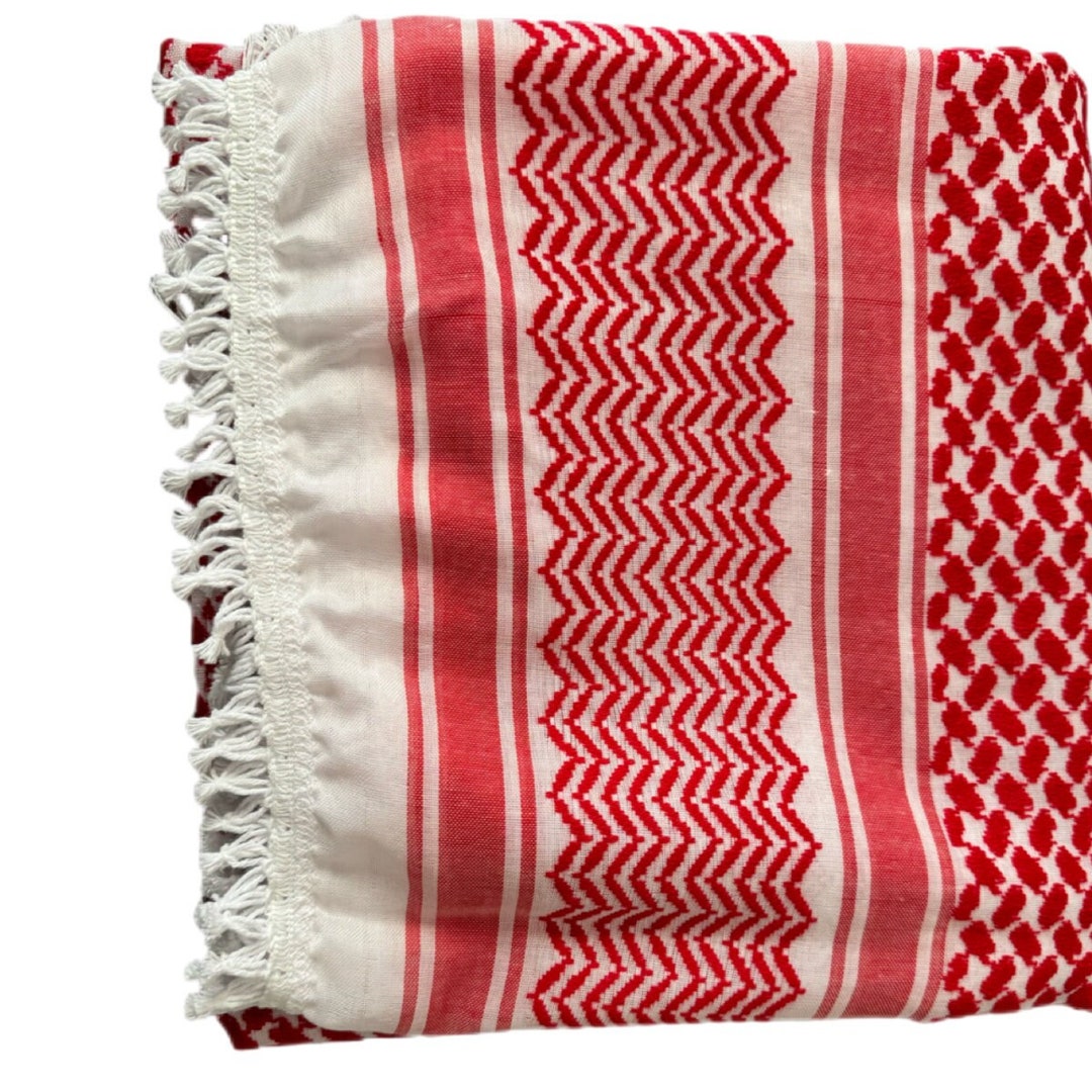 Keffiyeh Red/white Made in Palestine - Etsy