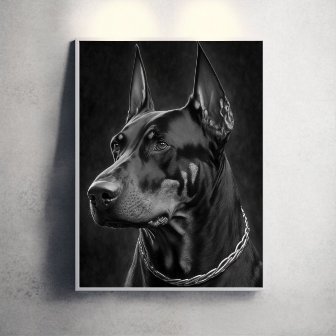 Stunning Doberman Wall Art. Printable Download, Doberman, Doberman Art ...