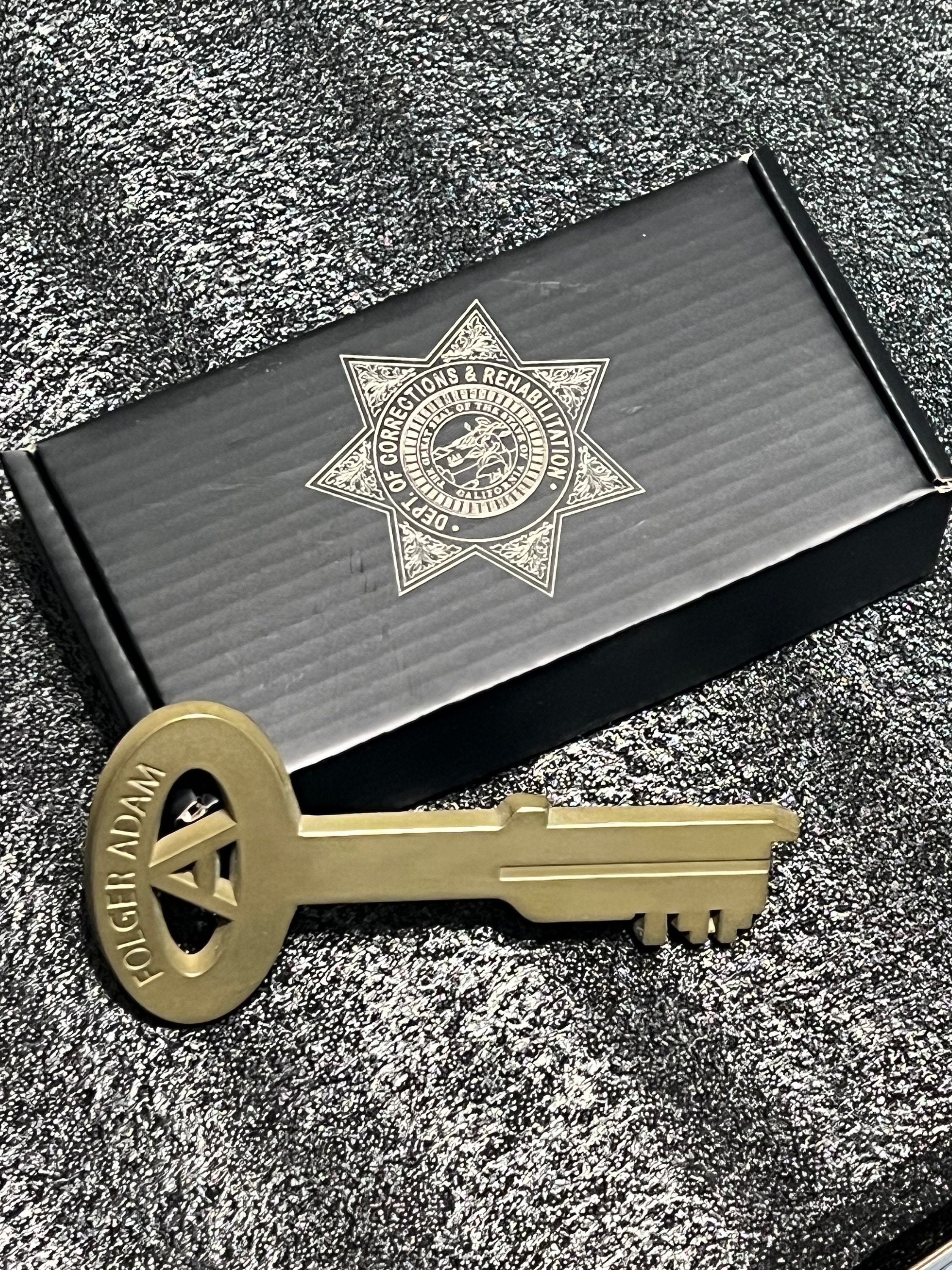 Replica Folgers Adams Prison Key-for Corrections Officer, Law Enforcement