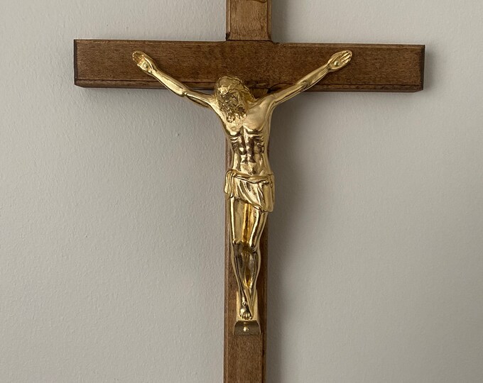 Large Traditional Crucifix Dark Oak Finish - Etsy