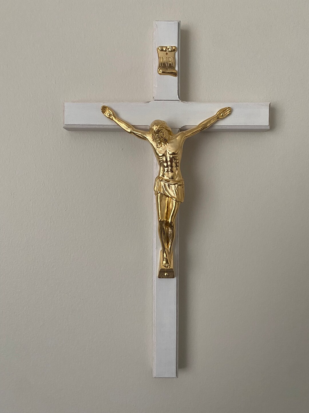 Large Traditional Crucifix White - Etsy