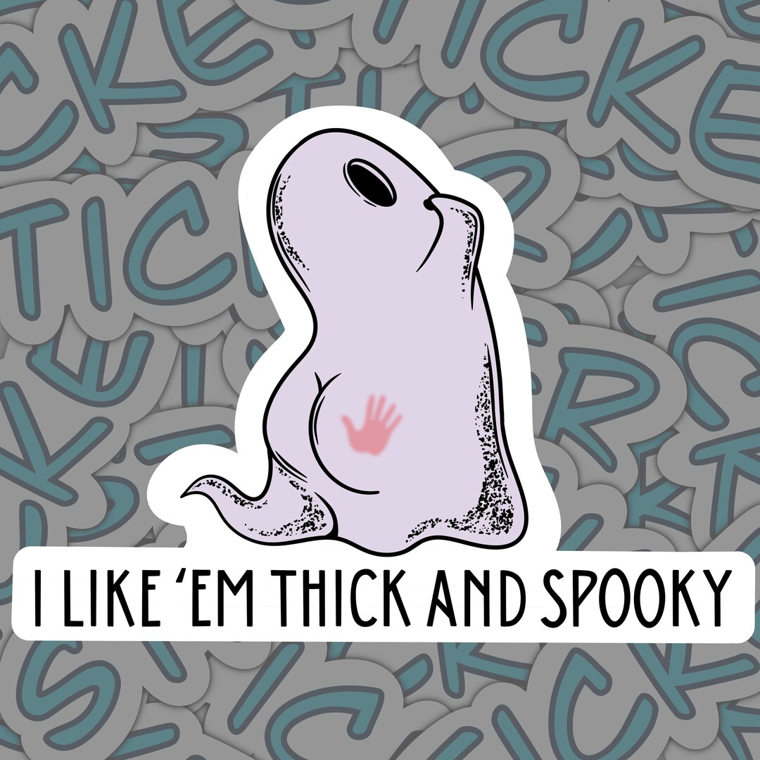 Funny Ghost Sticker Halloween Sticker Thick and Spooky - Etsy