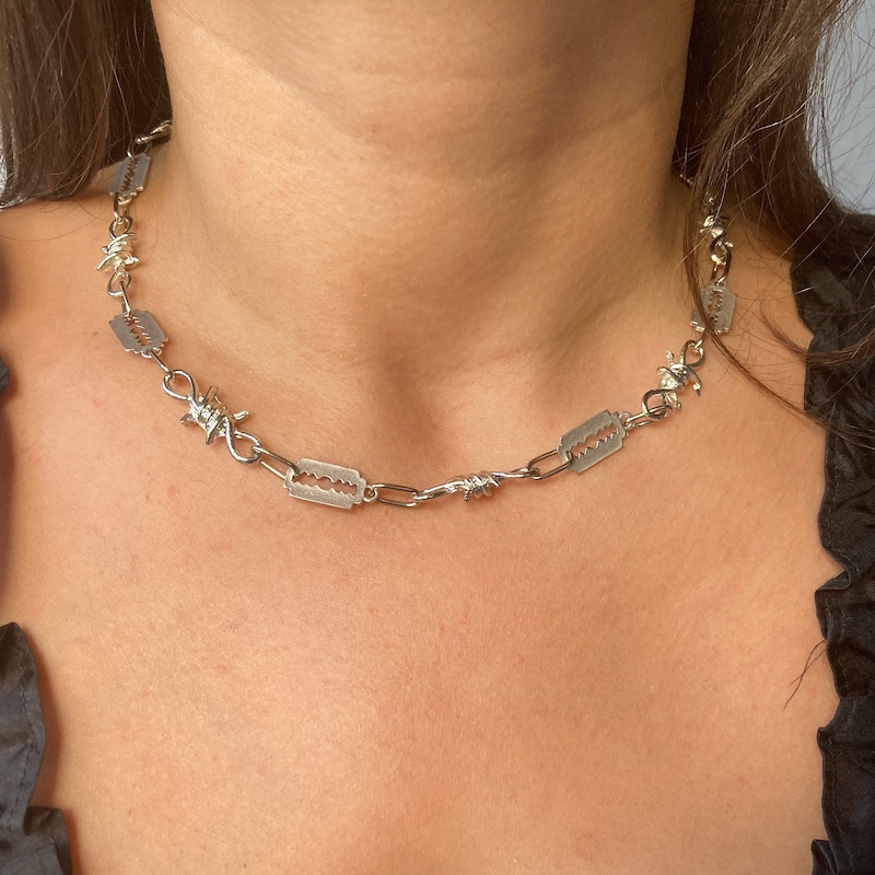 Razor Blade Necklace - Etsy