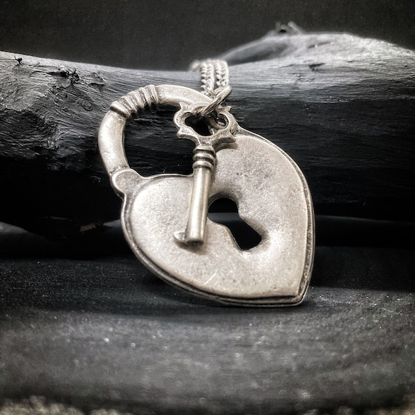Heart Key Necklace - Etsy