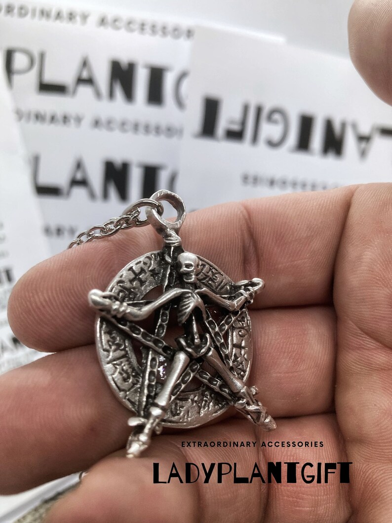 Skeleton Pentagram Necklace Gothic Skeleton Pentagram Stars - Etsy