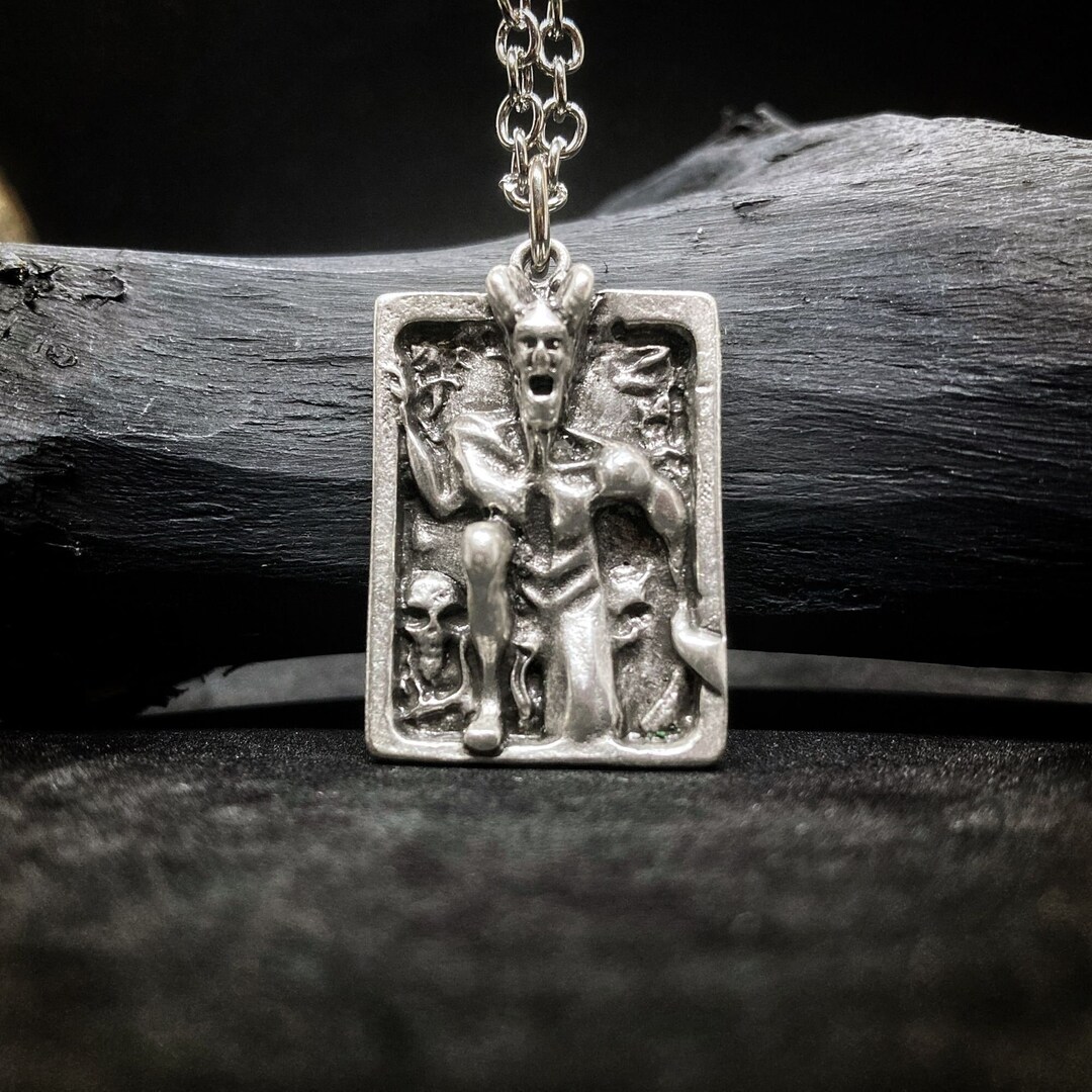 Devil Necklace, Demon Pendant, Satan Silver Charm Pendant, Punk ...