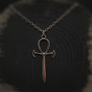 Vampire Ankh Pendant Necklace, Gothic Jewellery, Goth, Punk, Emo, Rock ...
