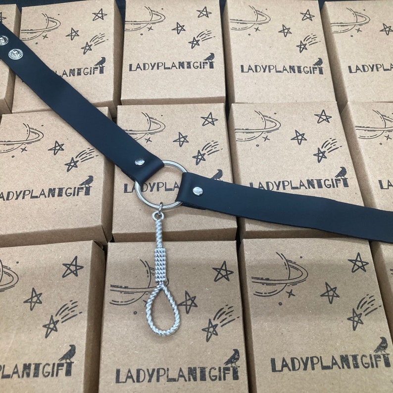 Hangman's Noose Choker: Vegan Leather Gothic Jewelry - Etsy