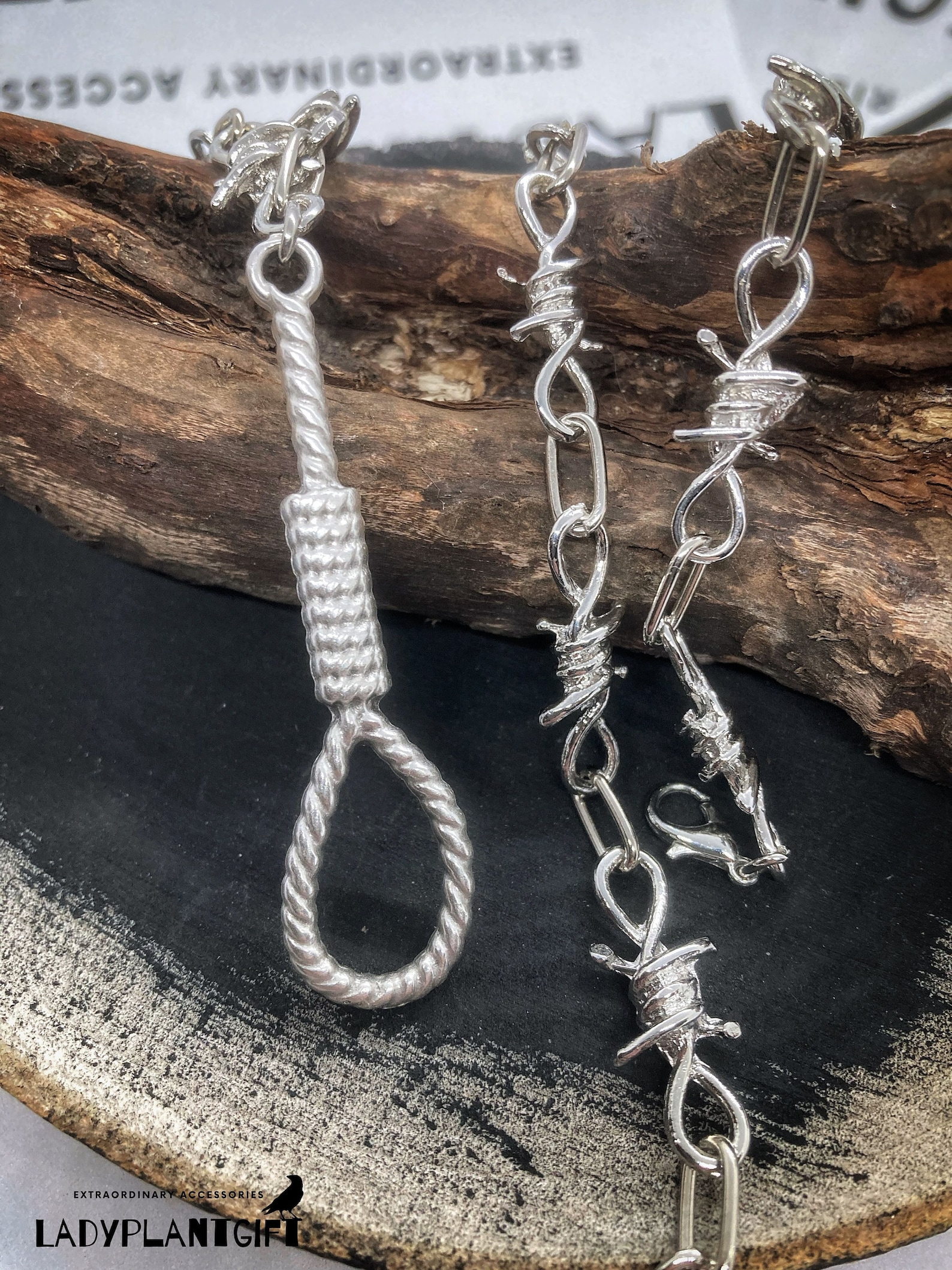 Hangman's Noose Necklace Barbed Wire, Hangman's Noose Choker Barbed ...