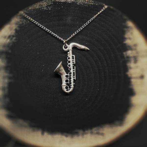 Saxophone Necklace - Etsy
