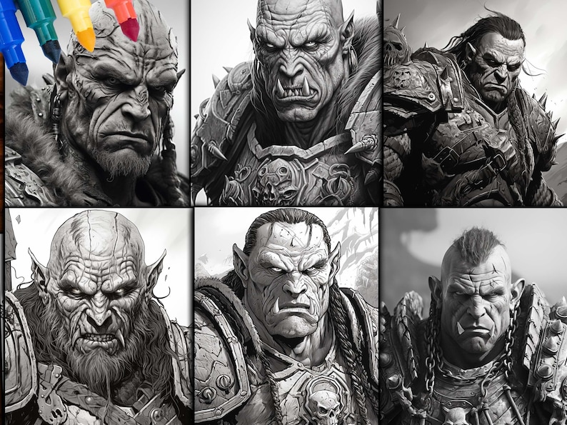 12 Trolls Adult Coloring Page Book, Fantasy Colouring Pages, Printable ...