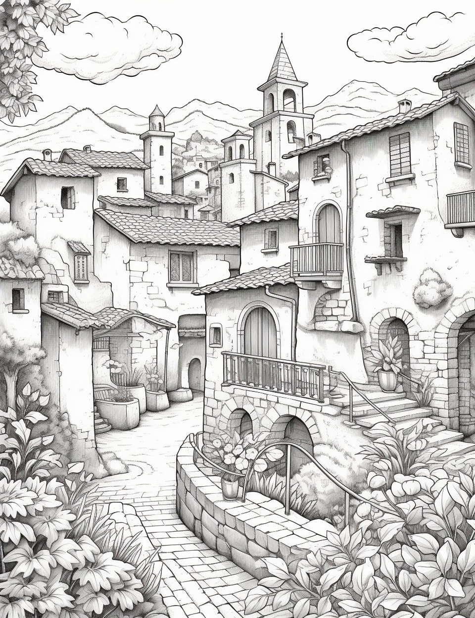 Italy Coloring Book Pages, Coloring Page Italy, Printable Italy Europe ...