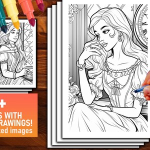 Princess Adult Coloring Pages, Kids Coloring Page, Printable Princesses ...