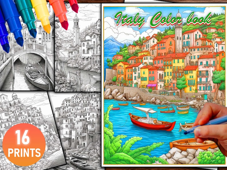 Italy Coloring Book Pages, Coloring Page Italy, Printable Italy Europe ...