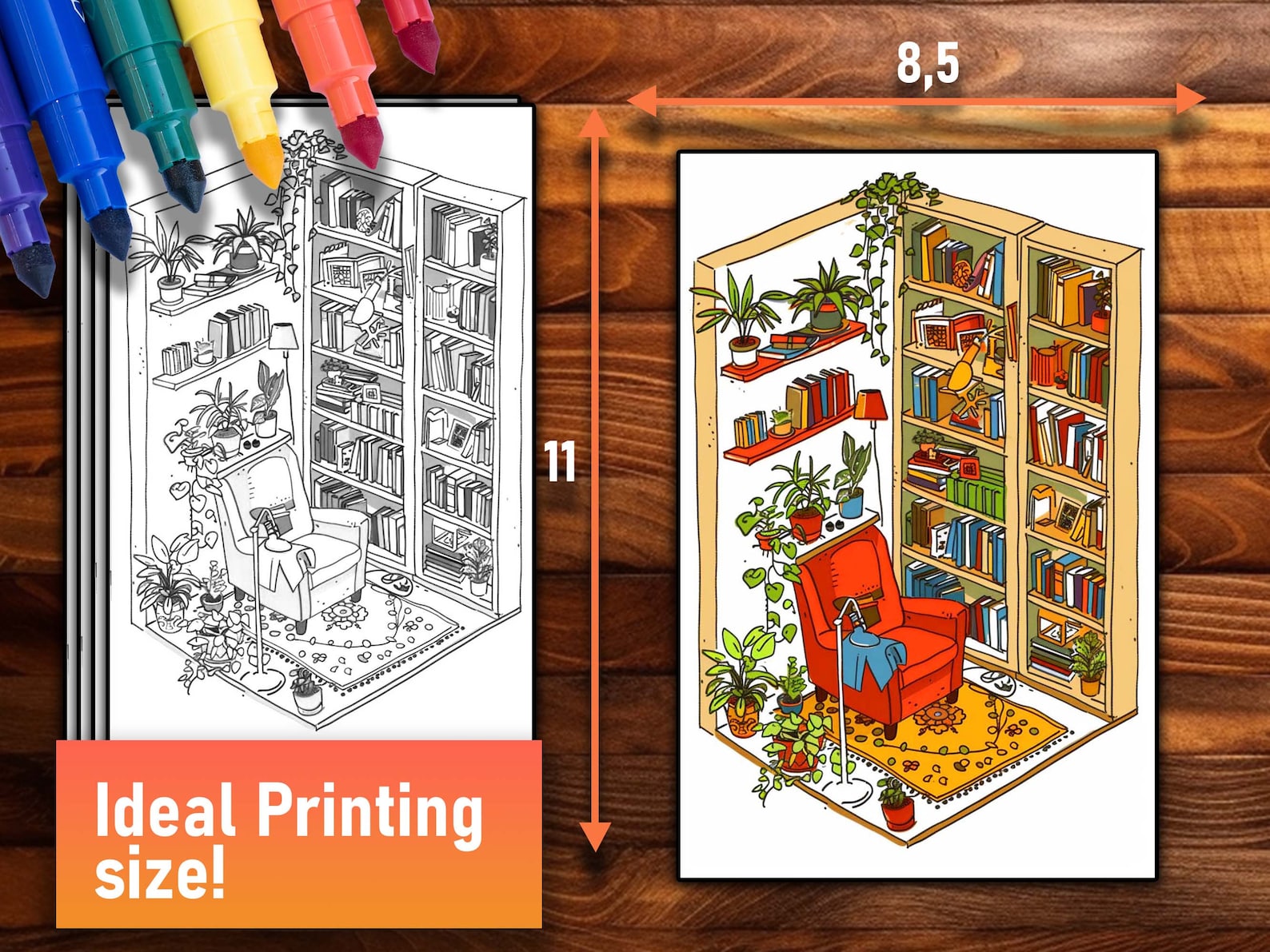 68+ Isometric Room Coloring Pages for Adults, Home, Kids Coloring Book ...