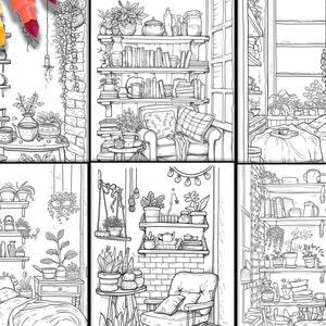 34 Cozy Interior Coloring Pages, Adult Coloring Pages, Adult Coloring ...