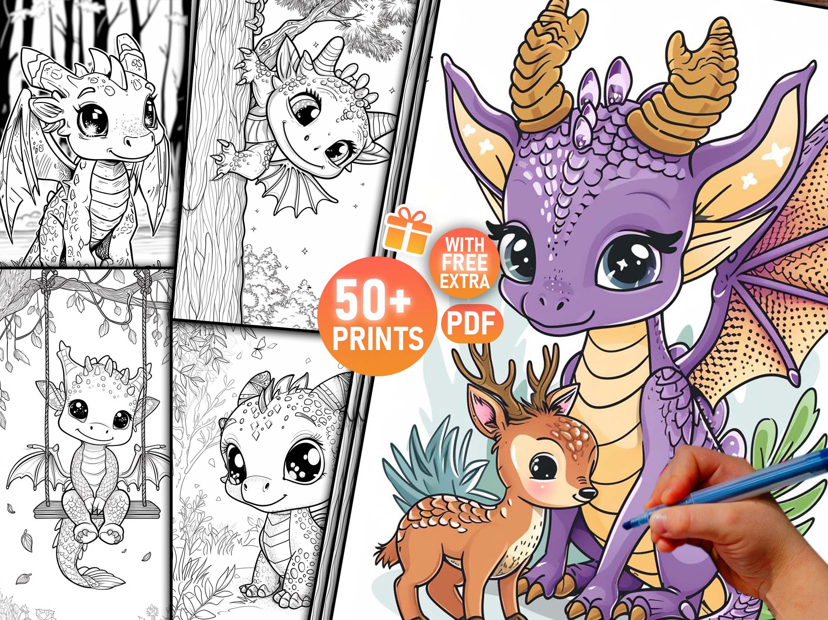Animated Baby Dragon Coloring Pages