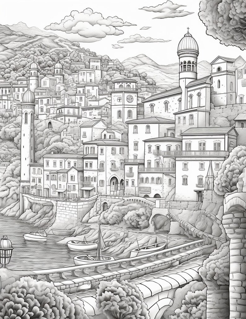 Italy Coloring Book Pages, Coloring Page Italy, Printable Italy Europe ...